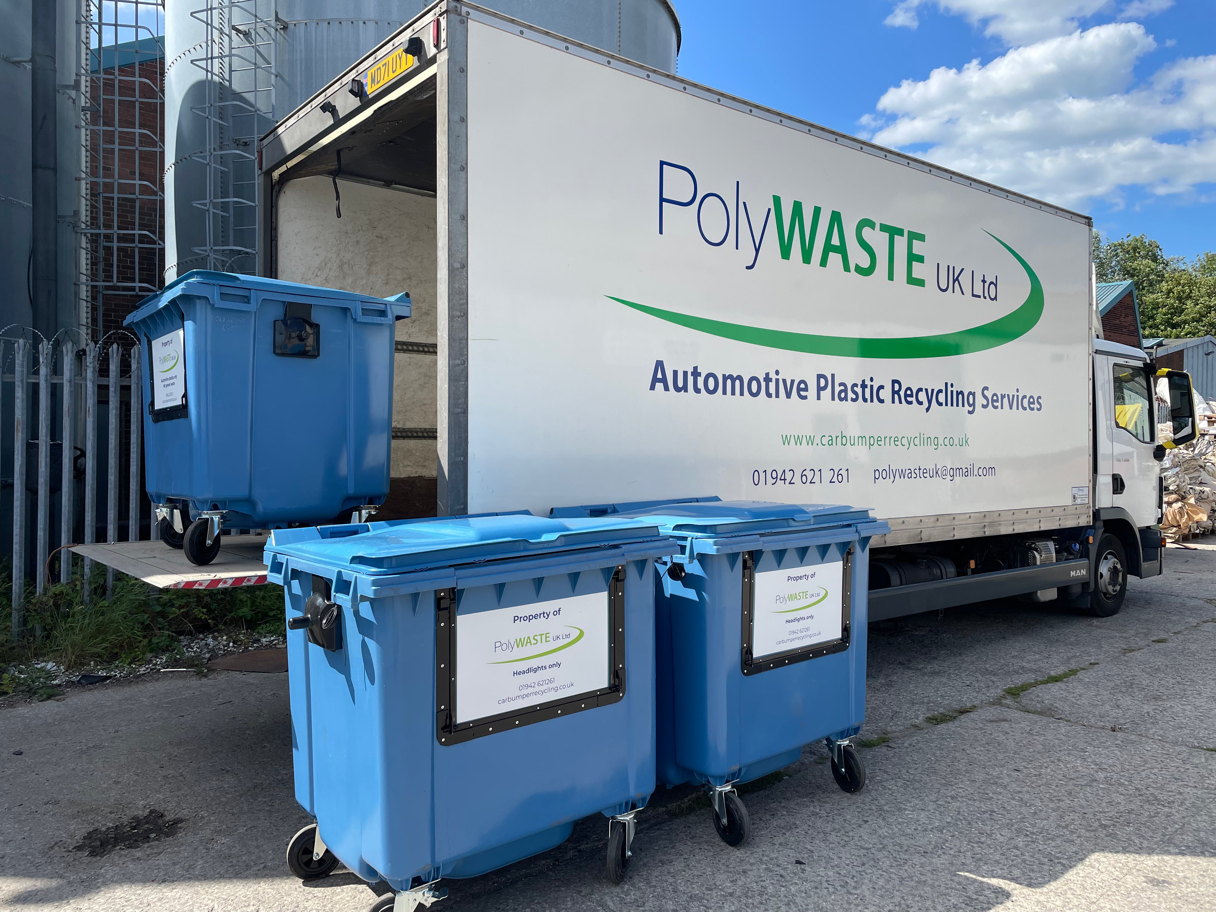 Waste Headlight Recycling Bin 1100l Monthly Subscription – Polywaste